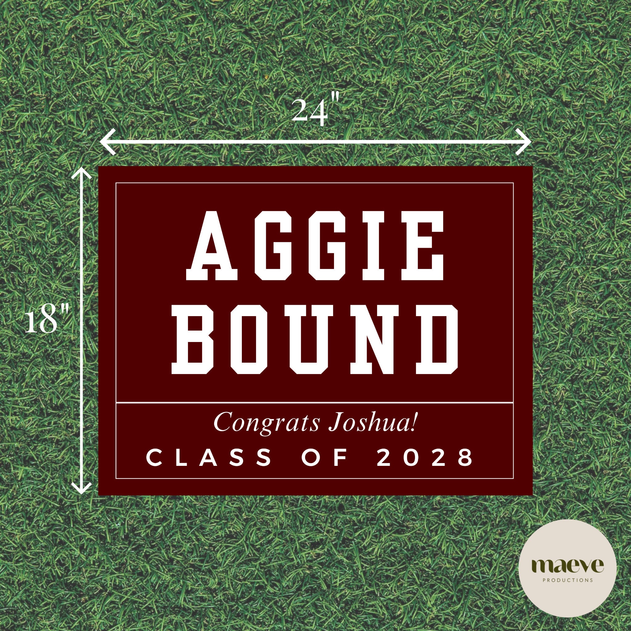 Custom College Bound Sign, 2024 Senior Yard Sign, High School ...