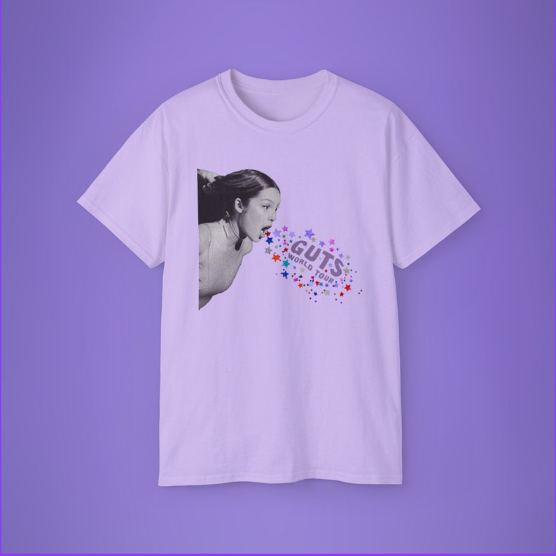 Guts Tour Shirt Olivia Rodrigo Merch Album Tracklist Tee Vintage