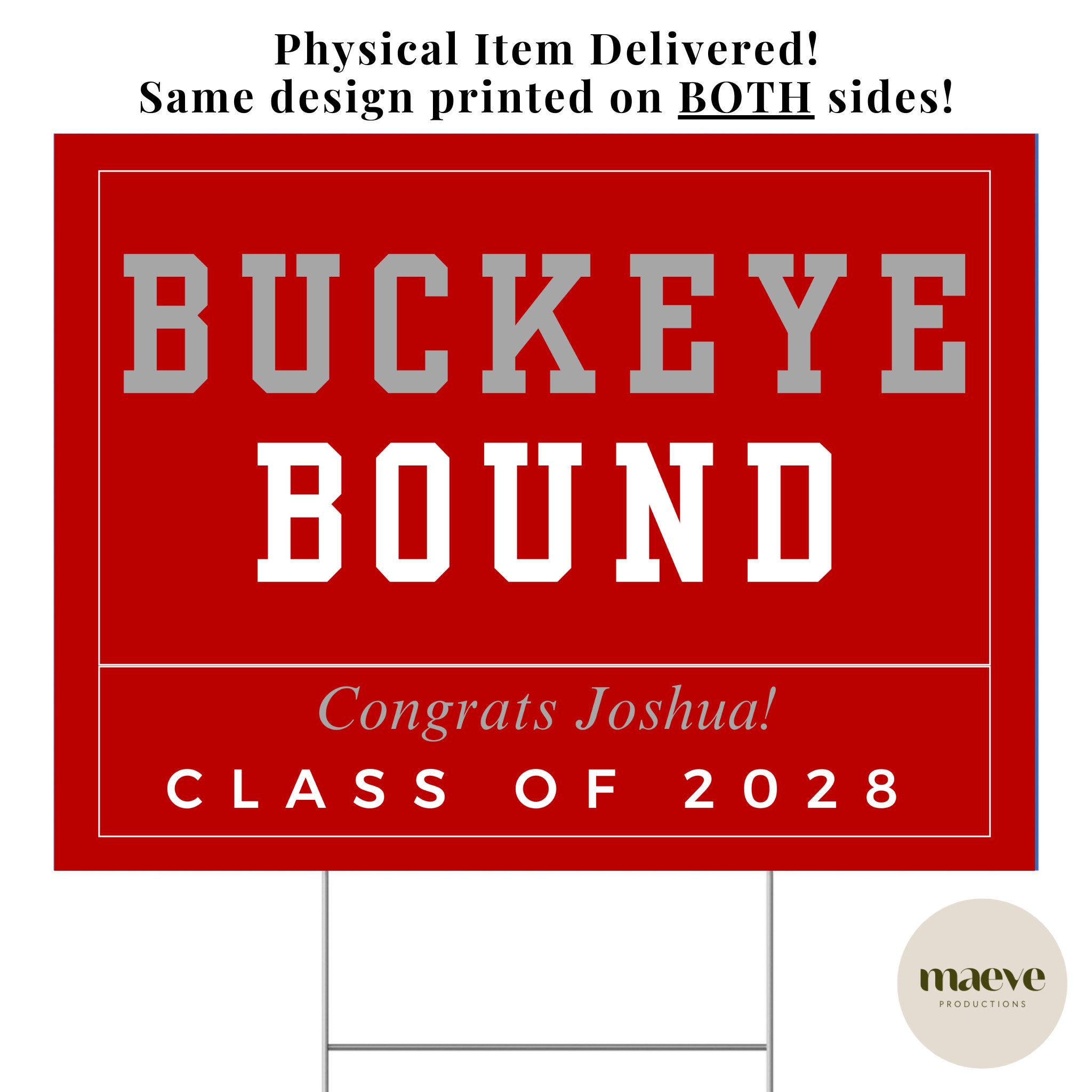 University Bound Sign, Graduation Lawn Sign, Custom College Bound Sign ...