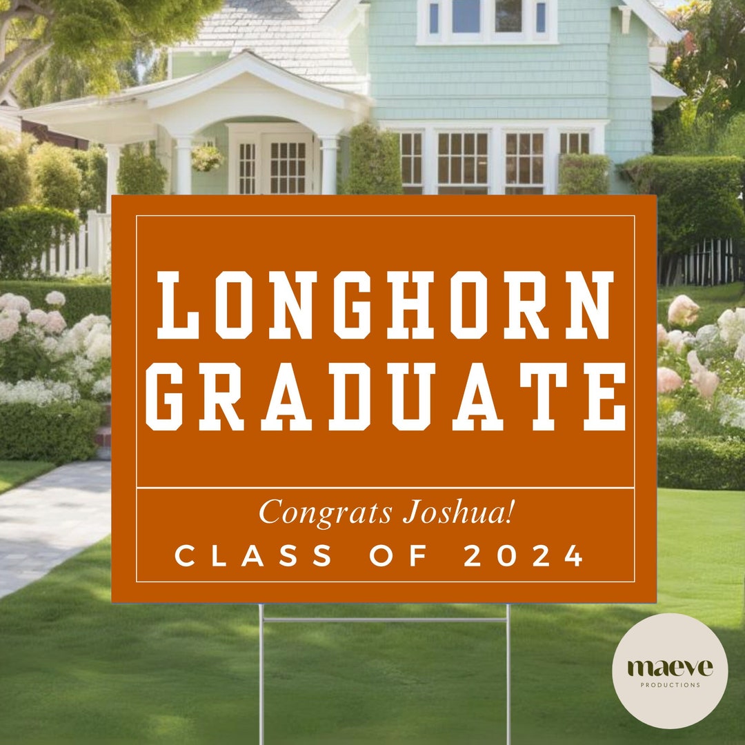 Custom Graduation Yard Sign, 2024 Graduation Sign, Corrugated Lawn Sign ...