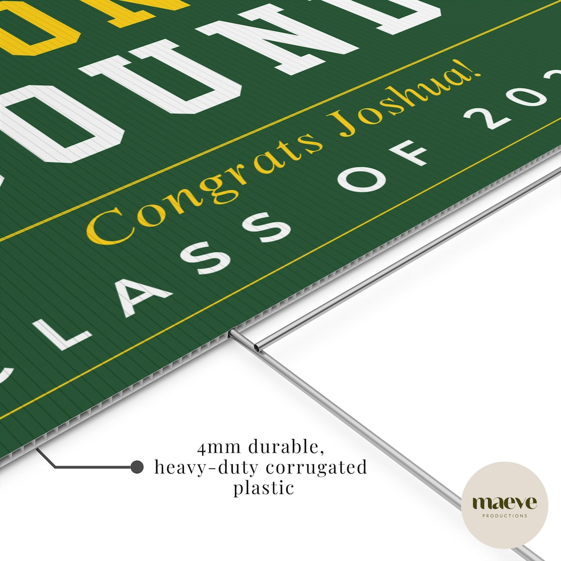 Custom College Bound Sign, 2024 Senior Yard Sign, High School ...