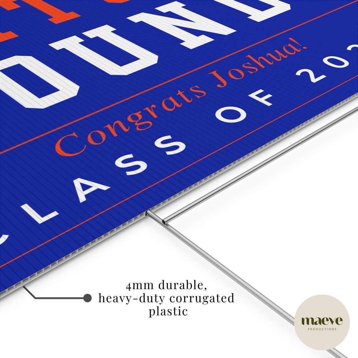 Custom College Bound Sign, 2024 Senior Yard Sign, High School ...