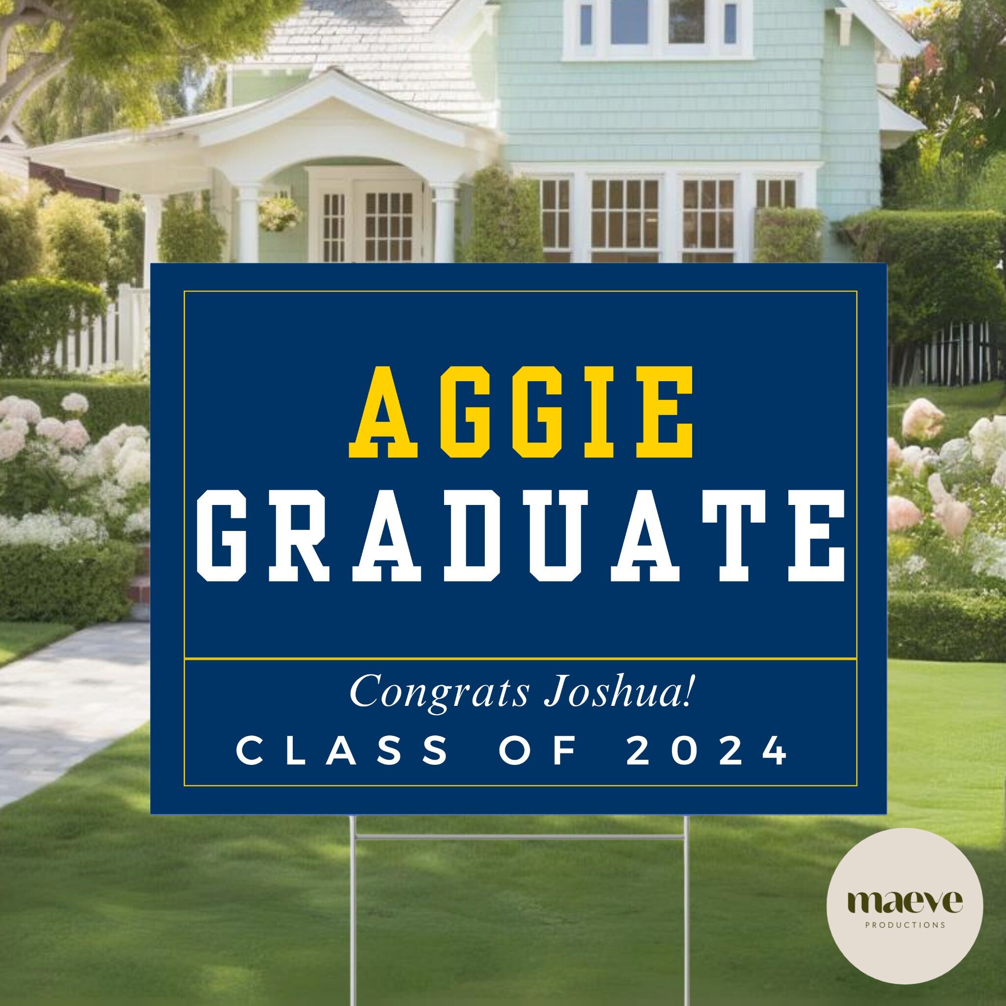 Graduation Yard Sign, 2024 College Graduate, University Lawn Sign ...