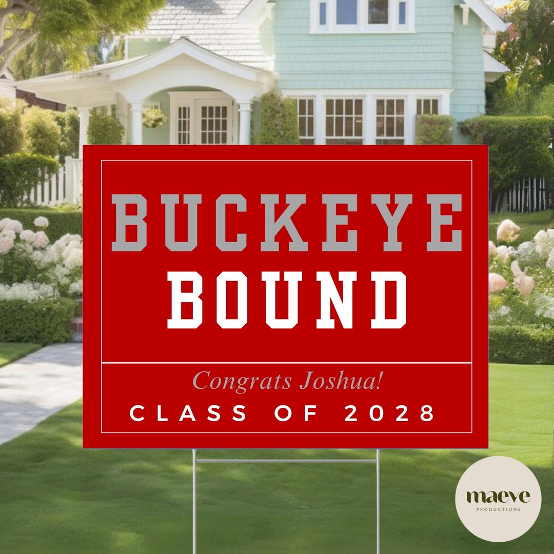 University Bound Sign, Graduation Lawn Sign, Custom College Bound Sign ...
