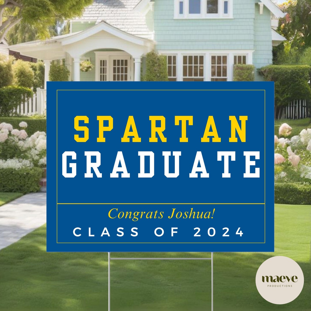 Custom Graduation Yard Sign, 2024 Graduation Sign, Corrugated Lawn Sign ...