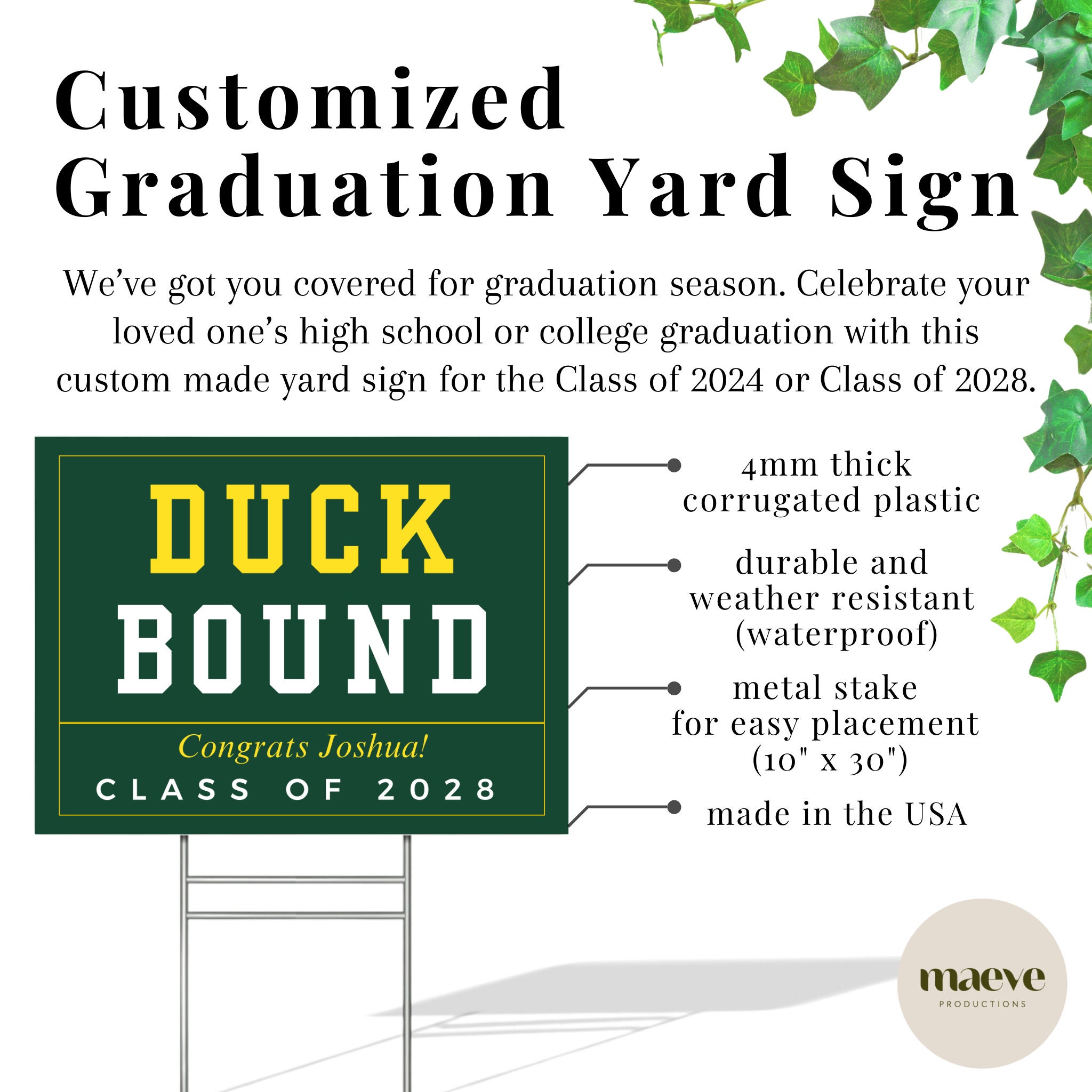 College Bound Sign Senior Graduation Yard Sign College Bound Gift ...