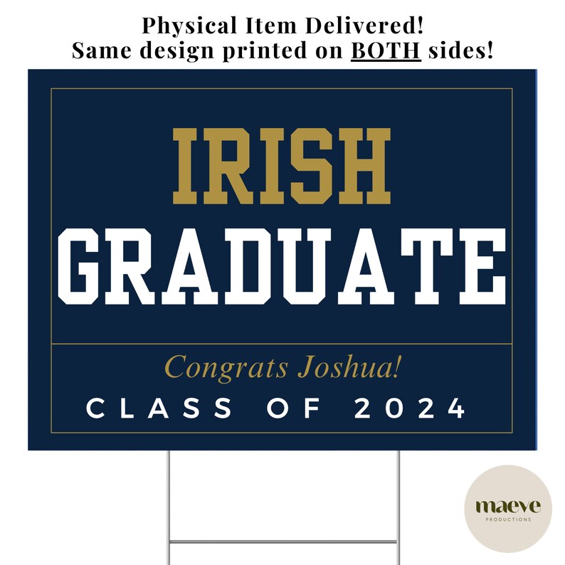 Graduation Yard Sign, 2024 College Graduate, University Lawn Sign ...