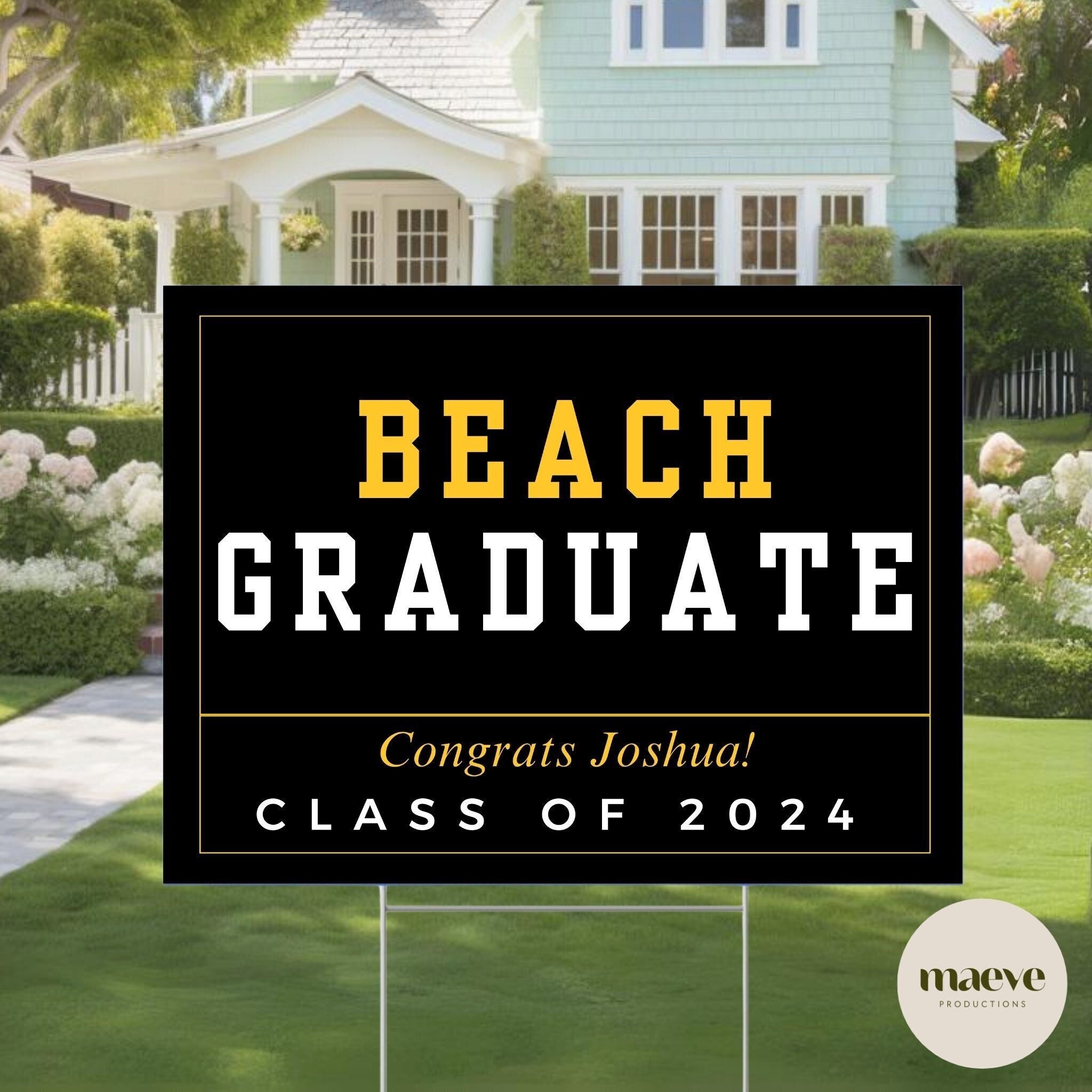 Custom Graduation Yard Sign, 2024 Graduation Sign, Corrugated Lawn Sign ...