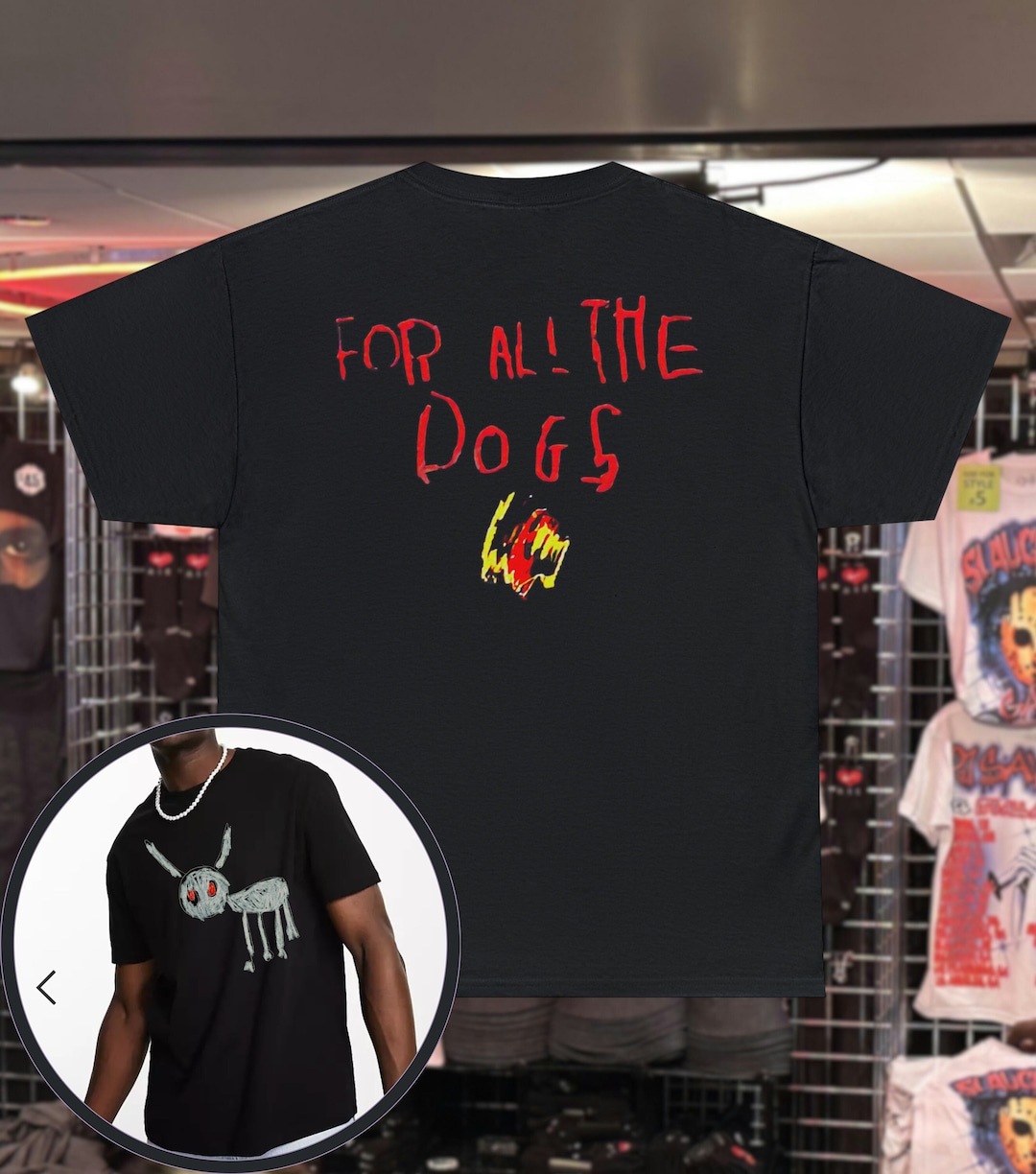 For All the Dogs Shirt, Design Frontback, Drake Tour Merch, Album Tee ...