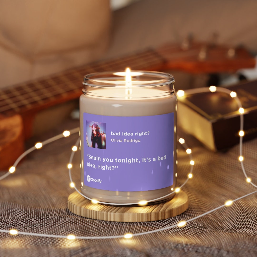 Bad Idea Right Candle, Olivia Rodrigo Candle, Smells Like Olivia ...