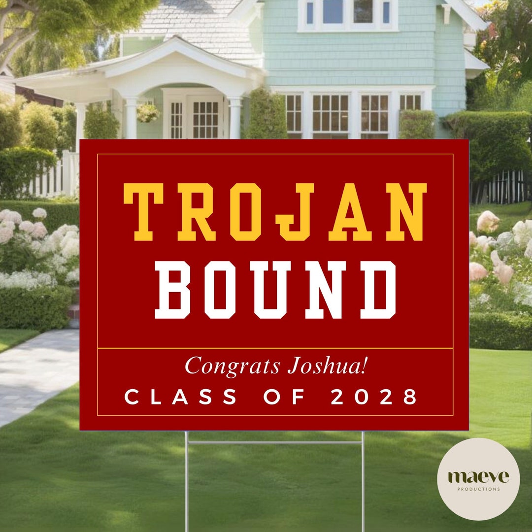 Custom College Bound Sign, 2024 Senior Yard Sign, High School ...