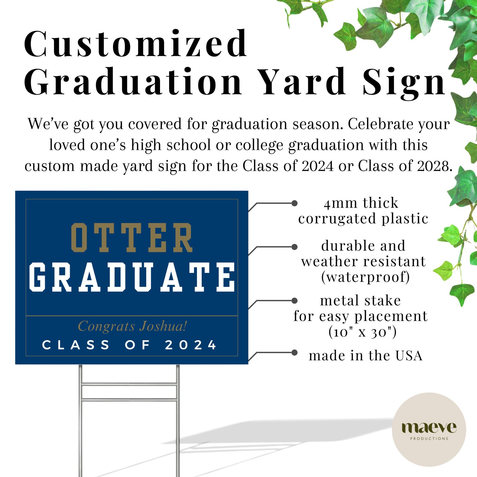 University Lawn Sign, Graduation Yard Sign, Yard Sign Graduation ...