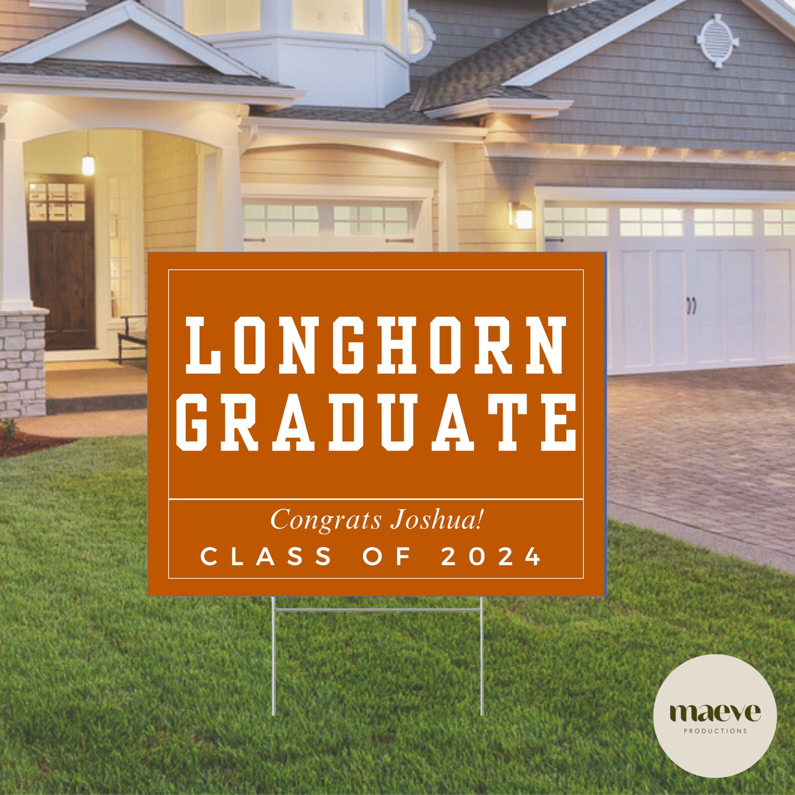 Custom Graduation Yard Sign, 2024 Graduation Sign, Corrugated Lawn Sign ...