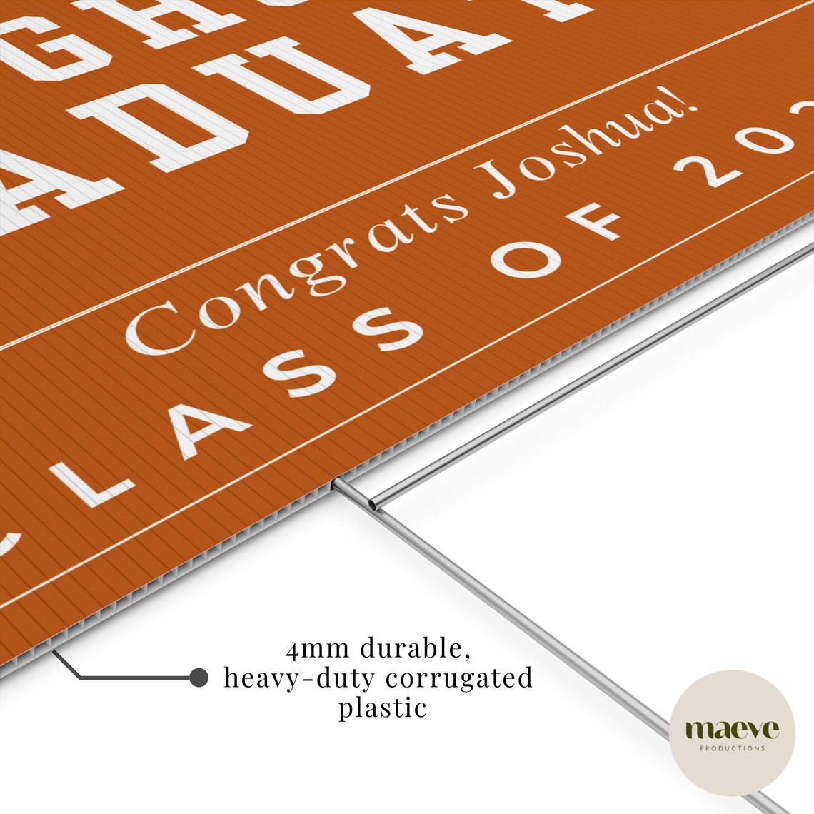 Custom Graduation Yard Sign, 2024 Graduation Sign, Corrugated Lawn Sign ...