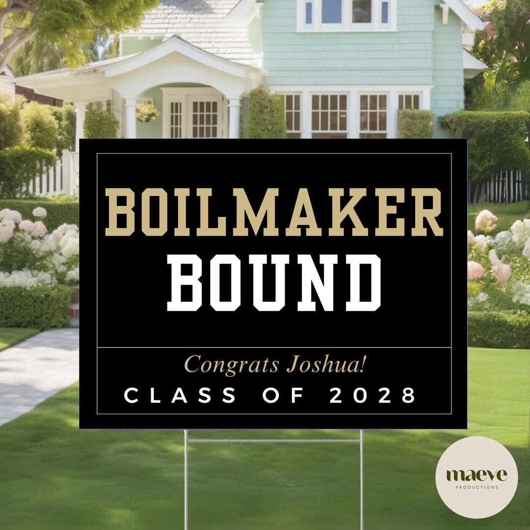 Custom College Bound Sign, 2024 Senior Yard Sign, High School ...