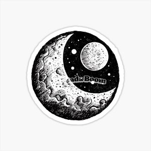 Celestial Crescent Moon Vinyl Sticker, Water Bottle Sticker, Magical ...