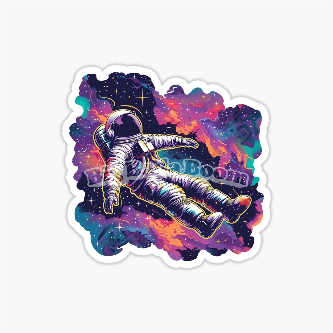 Ethereal Astronaut Vinyl Sticker, Space Sticker, Sticker Laptop ...