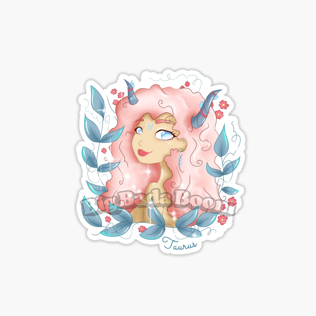 TAURUS ZODIAC Sign Vinyl Sticker, Laptop Stickers, Best Friend Gift ...