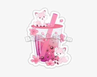Hedgehog Boba Tea Sticker, Bubble Tea Sticker, Gourmet Ice Coffee ...