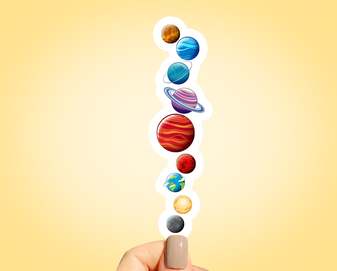 Planets Vinyl Sticker Saturn Sticker Earth Sticker Best | Etsy