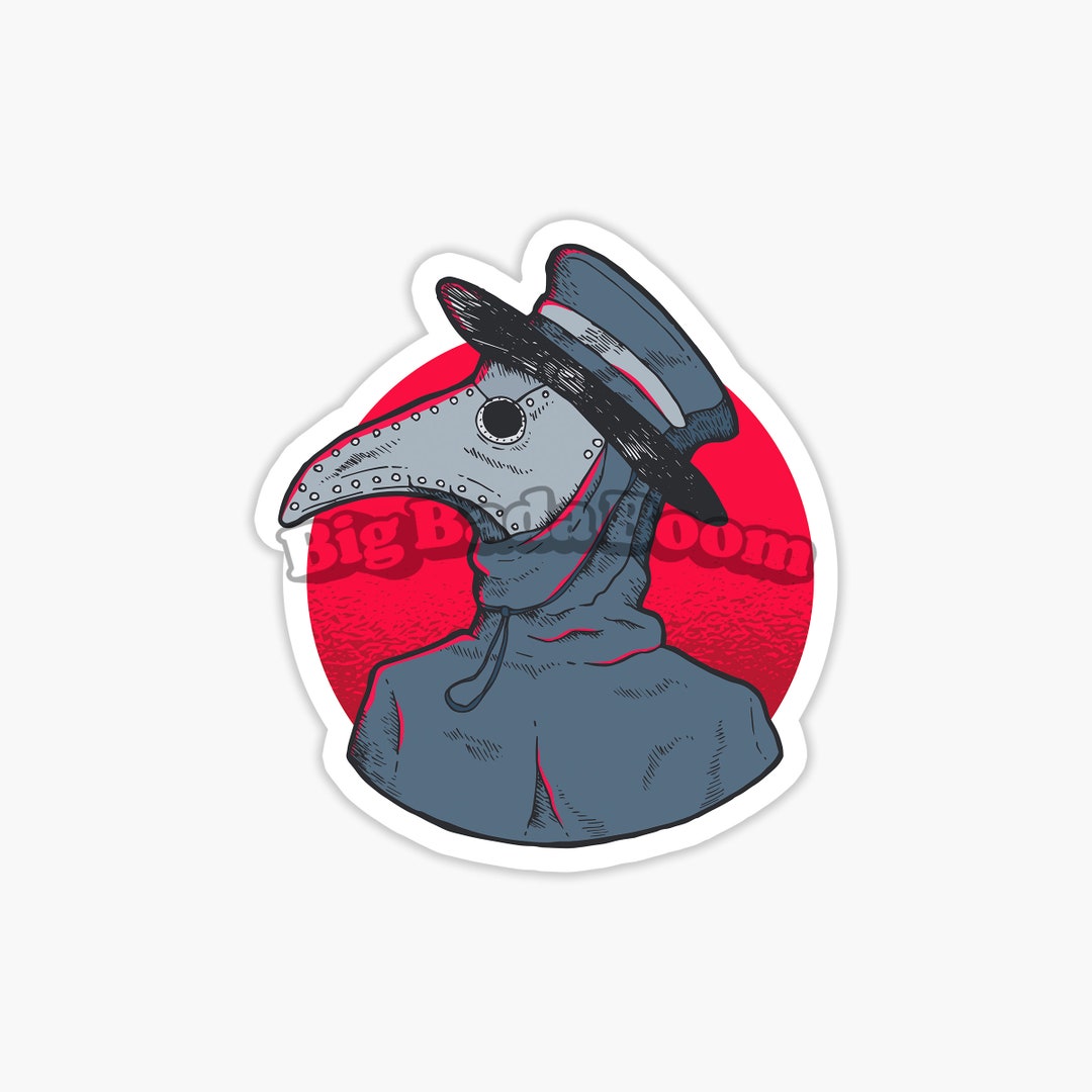 Plague Doctor Vinyl Sticker, Best Friend Gift, Sticker Book, Funny ...