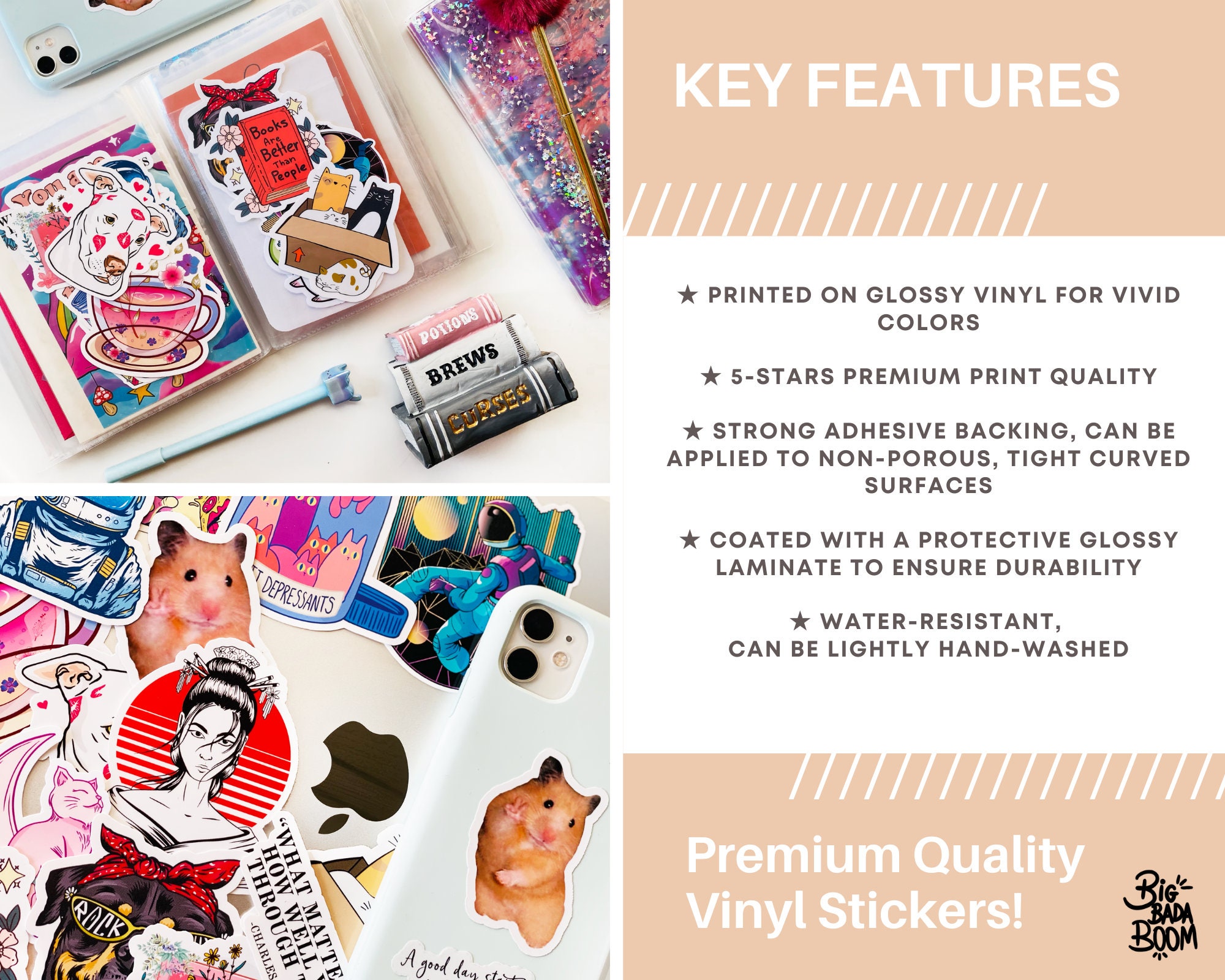 Funny Hamster Vinyl Sticker Hamster Meme Sticker Cute | Etsy