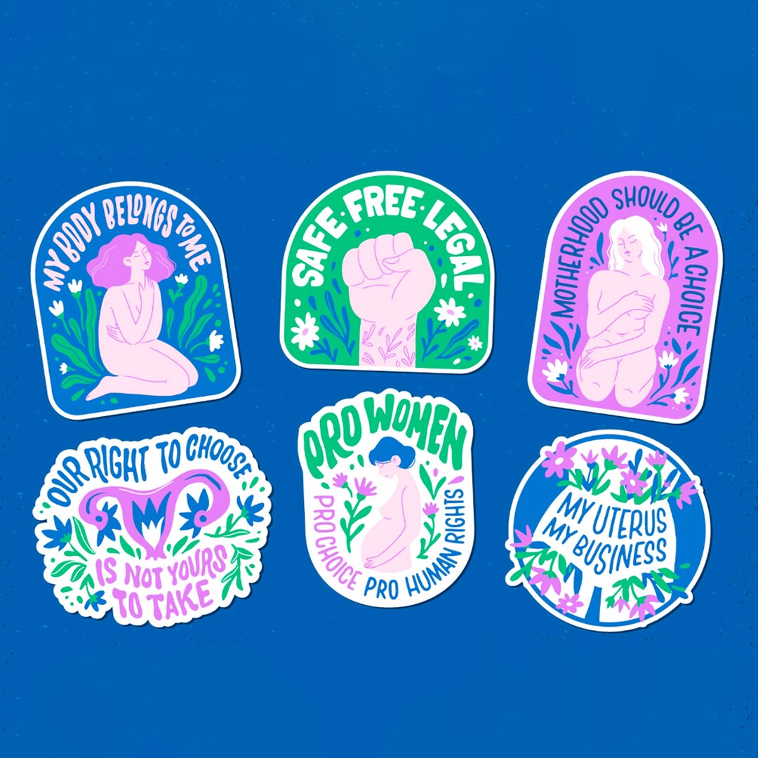 2" My Body My Choice Sticker Pack, Pro-choice Sticker, Reproductive ...