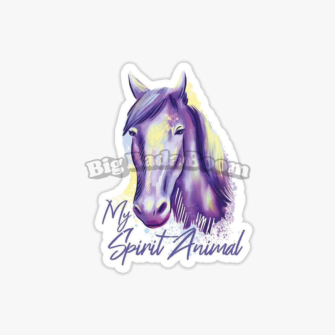 SPIRIT ANIMAL HORSE Vinyl Sticker Laptop Stickers Sticker - Etsy
