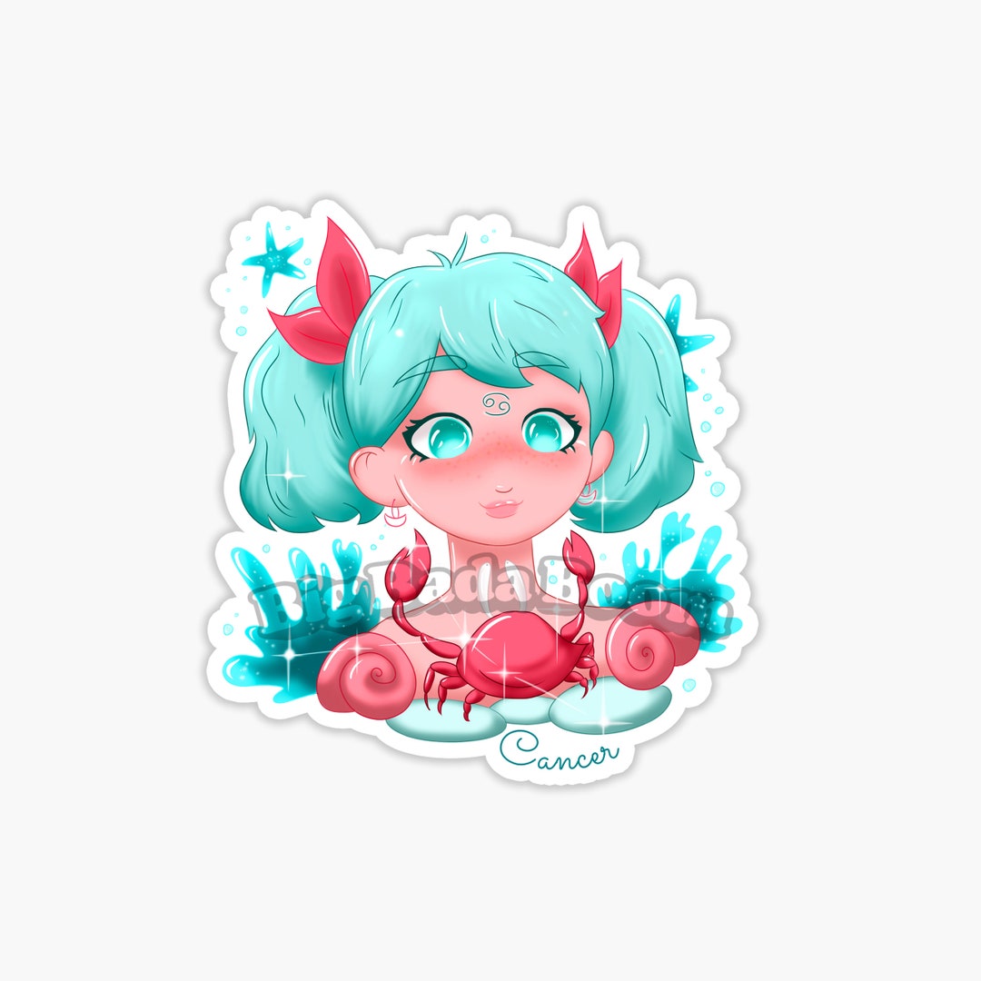 CANCER ZODIAC Sign Vinyl Sticker Laptop Stickers Best Friend - Etsy