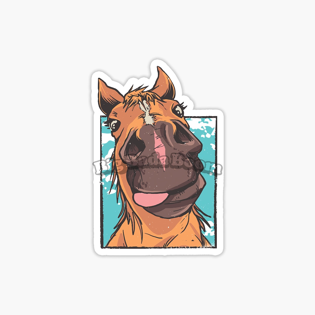 HORSE SELFIE Vinyl Sticker, Laptop Stickers, Sticker Book, Water Bottle ...