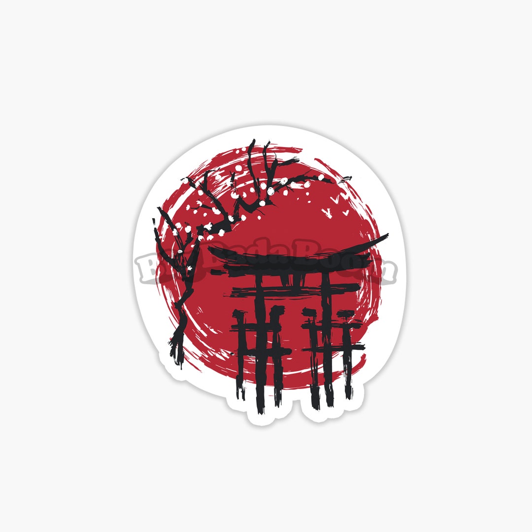 JAPANESE SHRINE Vinyl Sticker, Laptop Sticker, Water Bottle Sticker ...