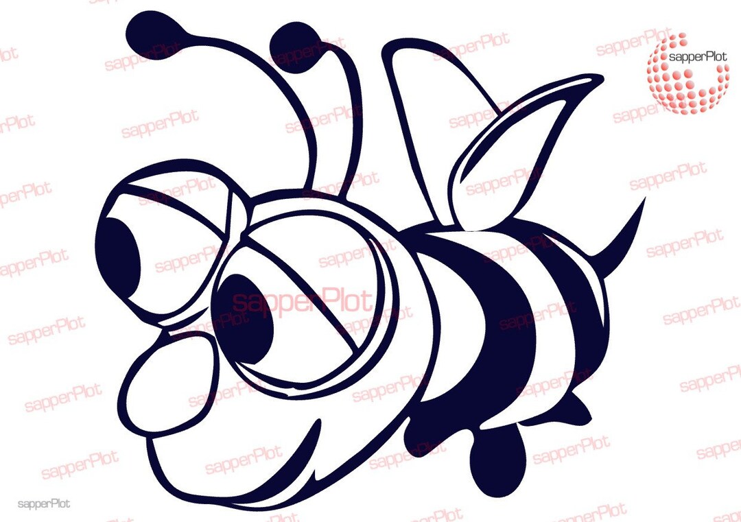 Plotter File Honey Bee, Laser Engraving as SVG, DXF, Jpg, Png and Tiff File - Etsy