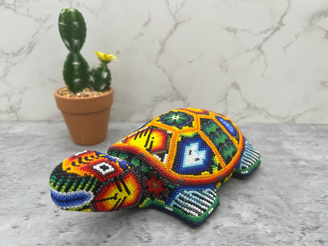 Turtle Statue Huichol Sculpture of Mexican Folk Art Turtle - Etsy