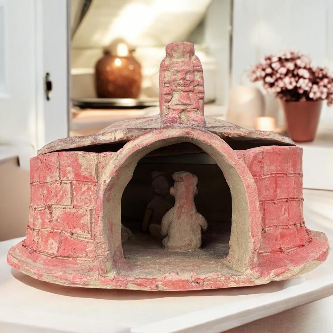 Temazcal Clay Sculpture, Handcrafted in Metepec, Traditional Mexican ...