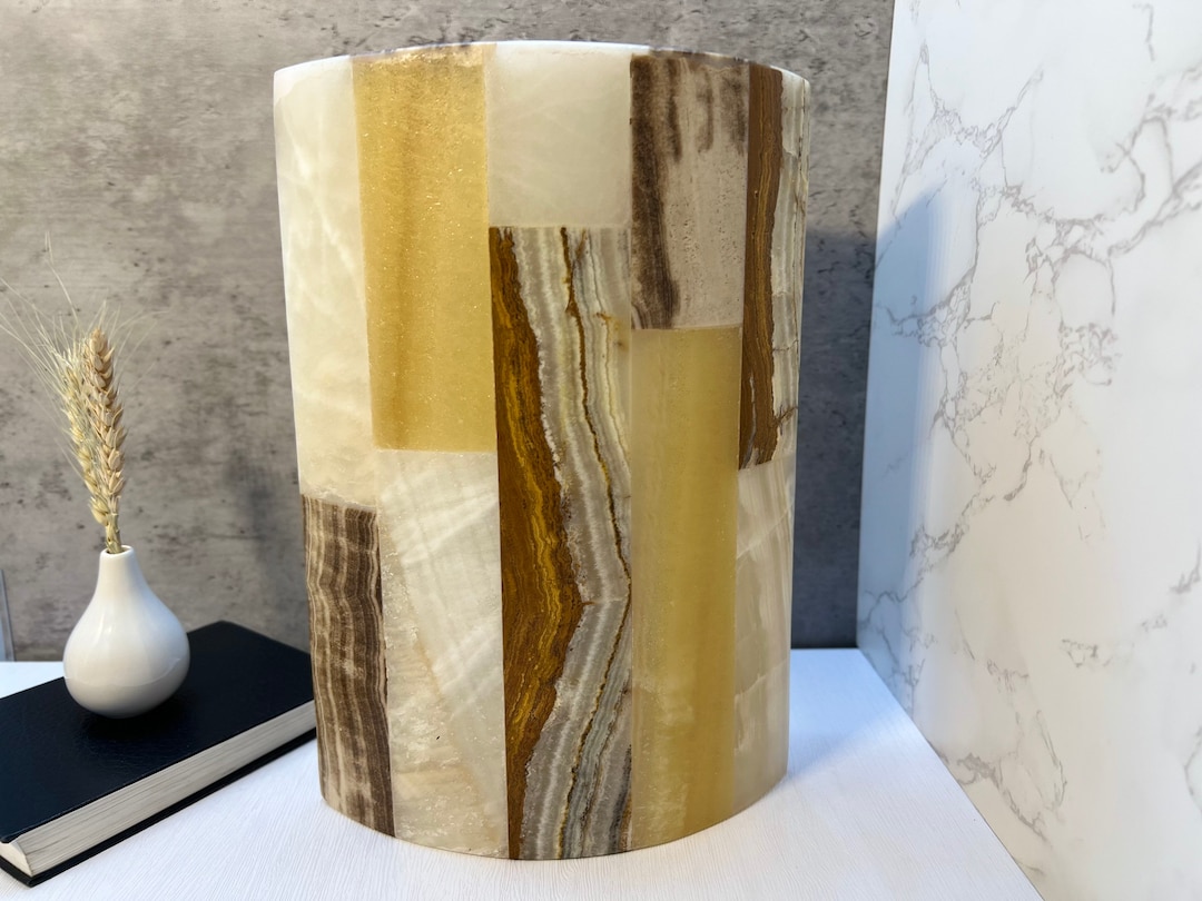 Table Lamp Crystal Stone Lamp 0nyx Decor Gemstone Lamp - Etsy