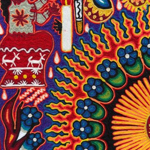 Huichol Yarn Art Sun Mandala Peyote Vision Mexican Spiritual Folk Art ...