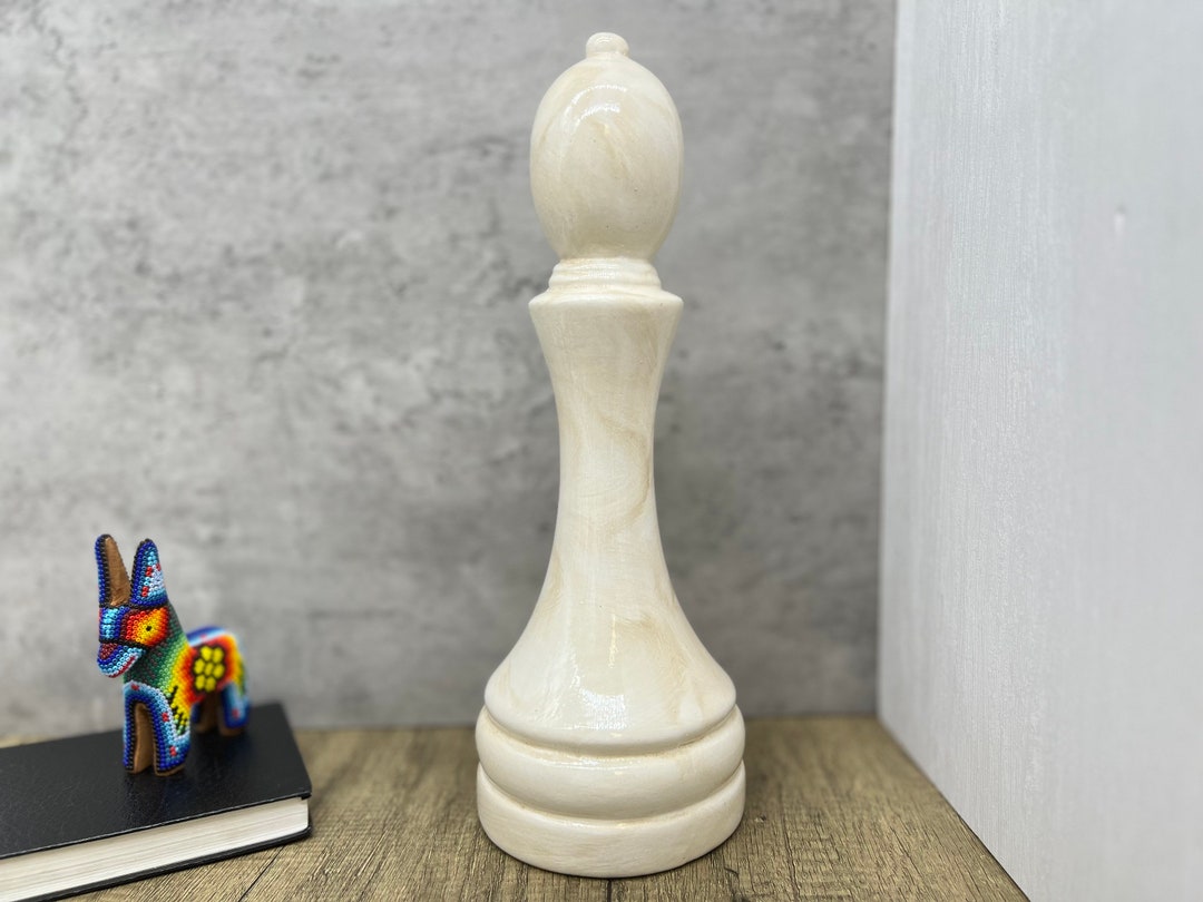 LARGE Ceramic Bishop Chess Piece for Home Decor Interior Design, Chess ...