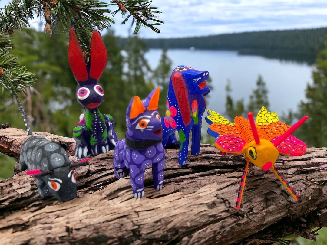 5 Mini Alebrijes Well Detailed Figurines Mexican Folk Art Alebrije ...