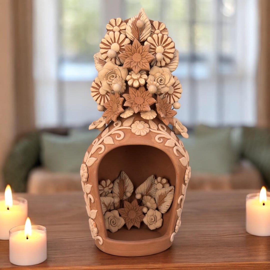 Mini Chimney Handcrafted Oaxacan With Pastillaje or Filigrana - Natural ...