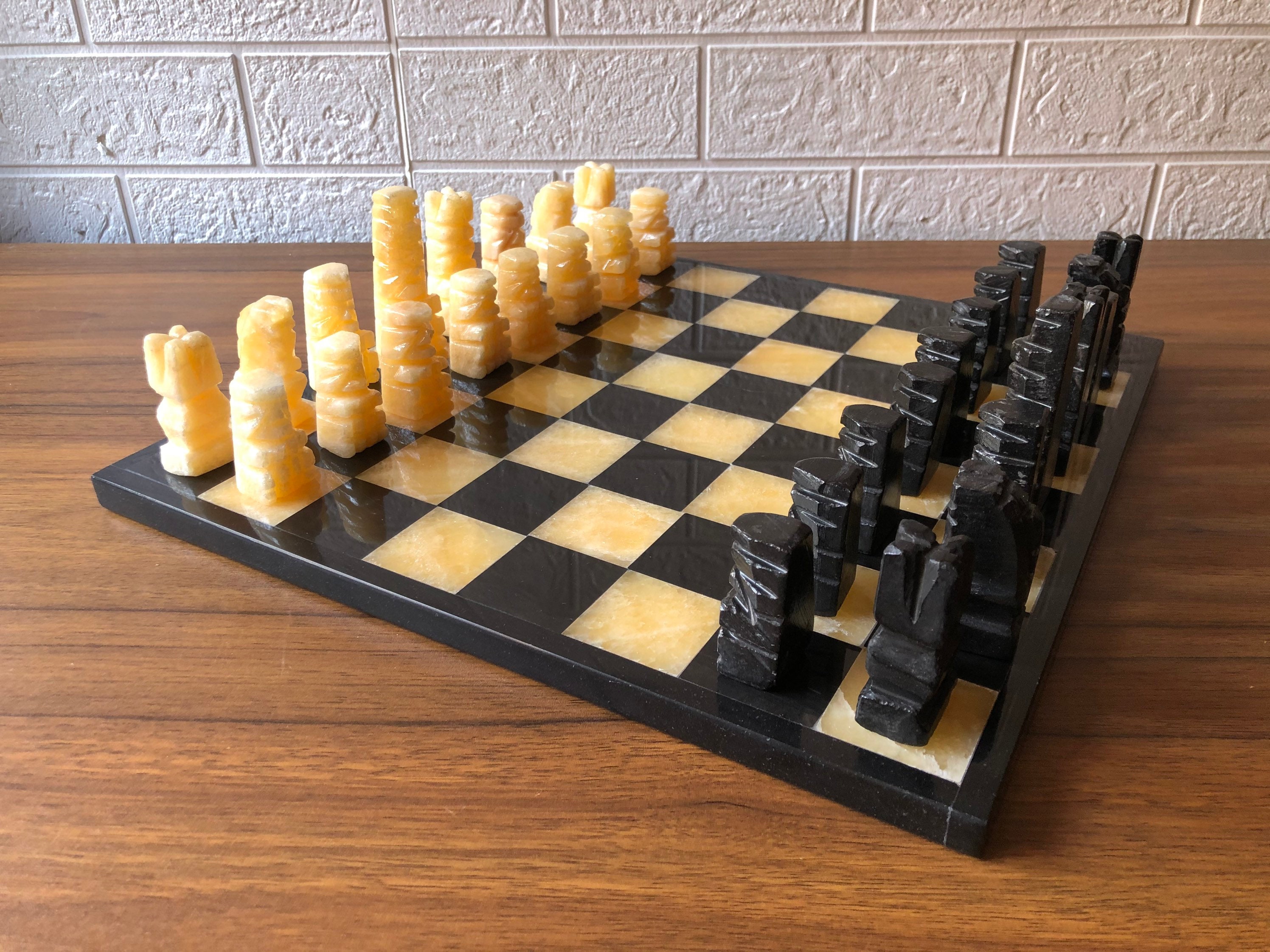 Aztec Marble Chess Set
