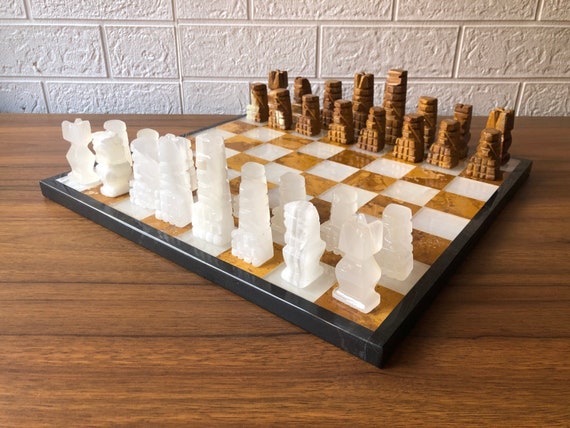Aztec Marble Chess Set