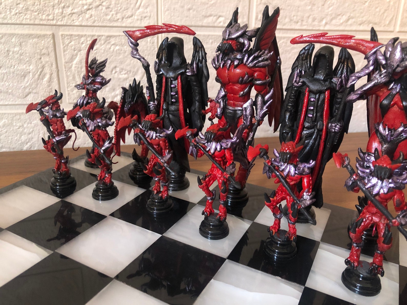 Angels Vs Demons Chess Set 11.81 X 11.81 Marble Chess - Etsy Australia