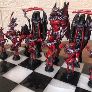 Angels Vs Demons Chess Set 11.81 X 11.81 Marble Chess - Etsy