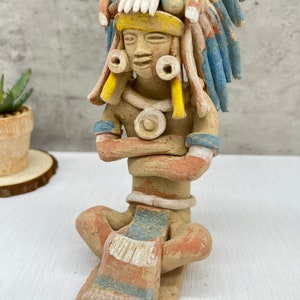 Tlaloc Priest Aztec God of Rain and Fertility Maguey Plant Handcraft ...