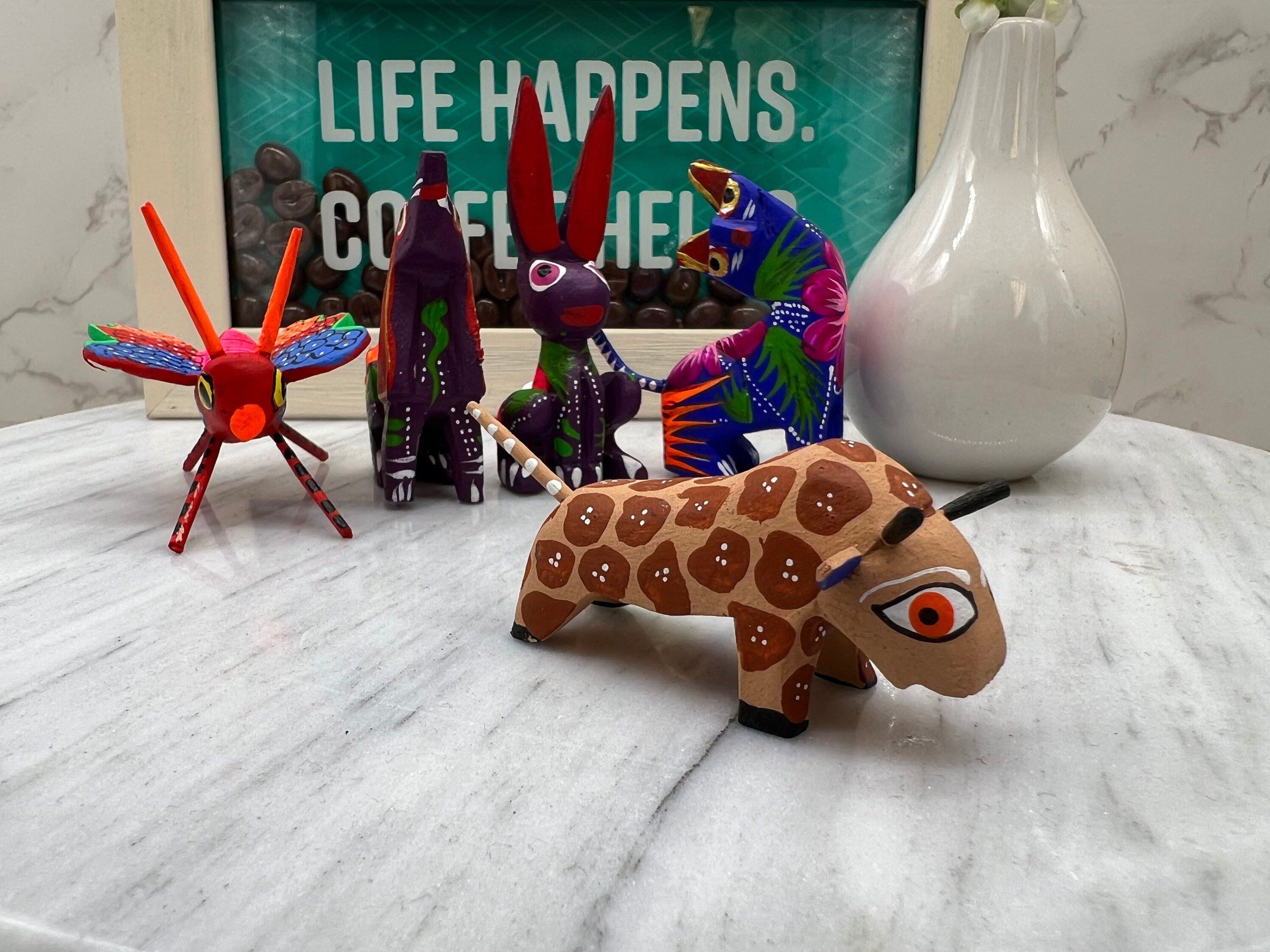 5 Mini Alebrijes Well Detailed Figurines Mexican Folk Art - Etsy