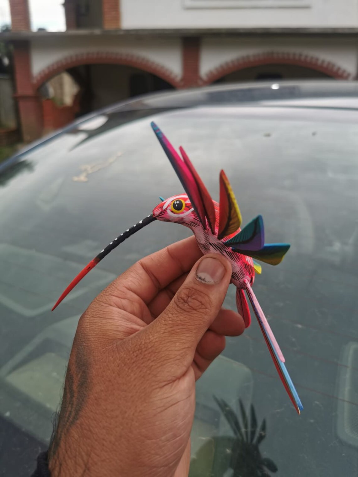 Hummingbird Statue Mexican Folk Art Alebrije Sculpture Wooden | Etsy