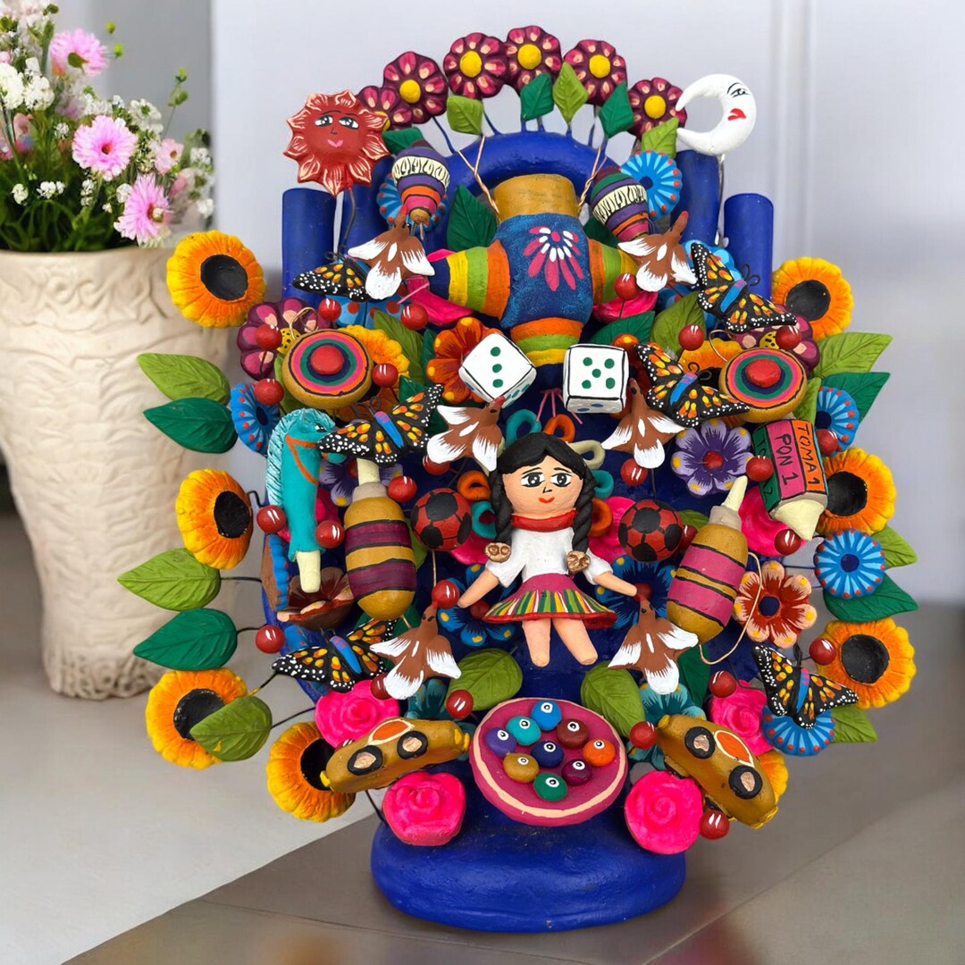 Lele Doll, Mexican Toys, Tree of Life, Candle Holder, Candelabra, Arbol ...