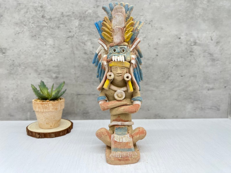 Tlaloc Priest Aztec God of Rain and Fertility Maguey Plant - Etsy