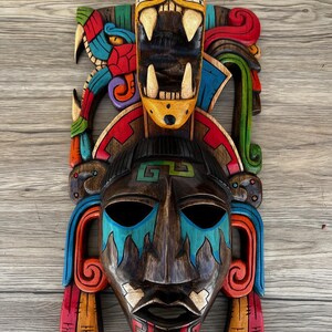 Prehispanic Wooden Mask, Mayan Culture, Made by Mayan Artisans Yucatán ...