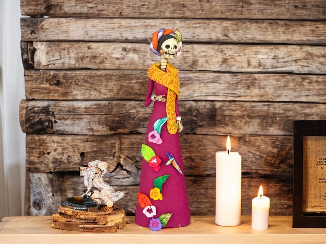 8 Catrina, Frida Kahlo Doll, Day of the Dead, Human Skeleton, Mexican ...